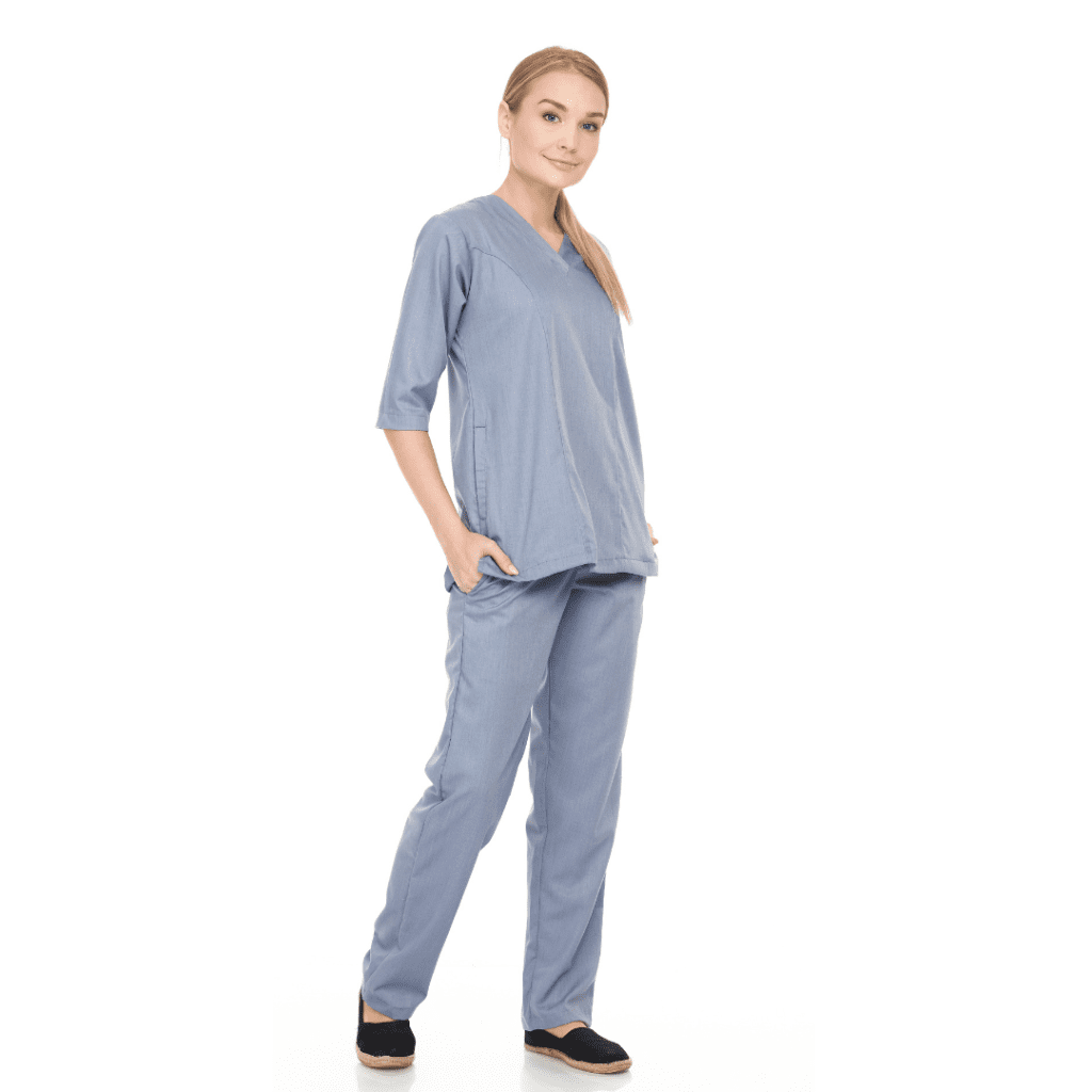 Lightweight DenimLite Women 3/4 Sleeve Scrub Suit - Set - Alchemy Apparel
